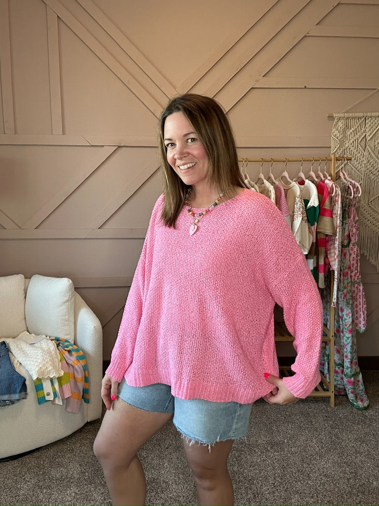 Oversized Knit Sweater – Midwest Dixie Boutique